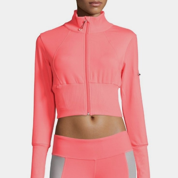 ALO Yoga | Tops | Alo Yoga Crush Cropped Bomber Jacket Neon Azalia ...